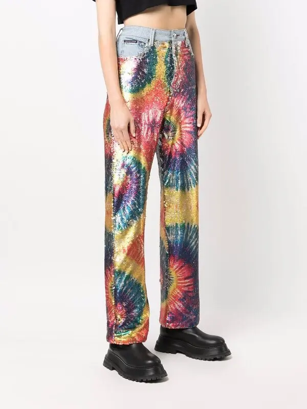 Philipp Plein Tie-dye Print Jeans