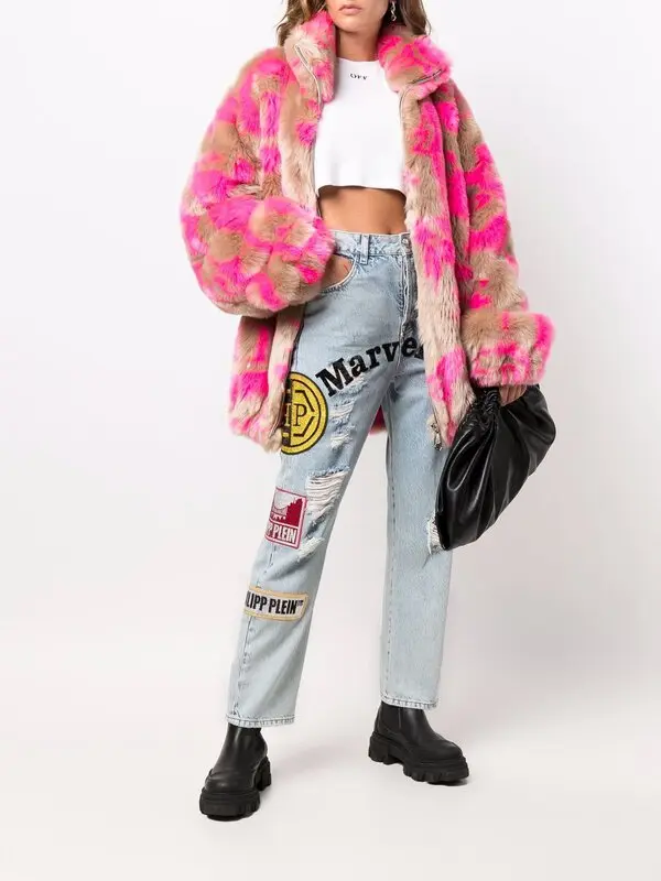 Philipp Plein Patchwork Boyfriend Jeans