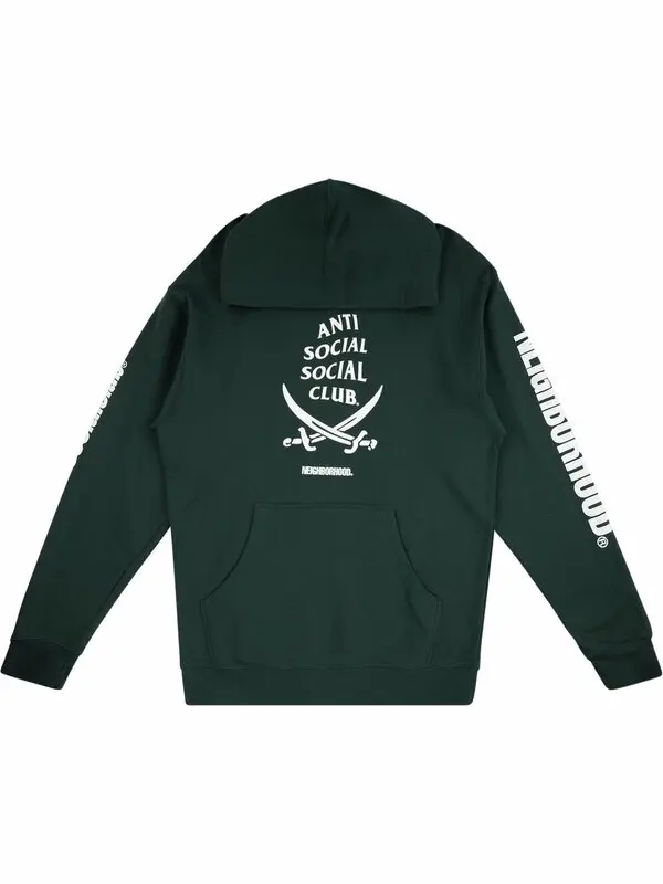 ANTI SOCIAL SOCIAL CLUB X Neighborhood Cambered Hoodie - Green