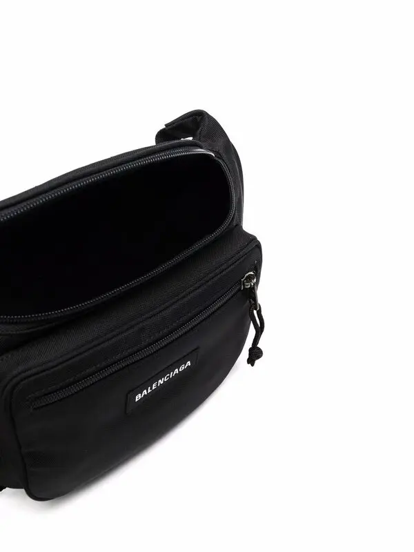 Balenciaga Explorer Logo-patch Belt Bag - Black