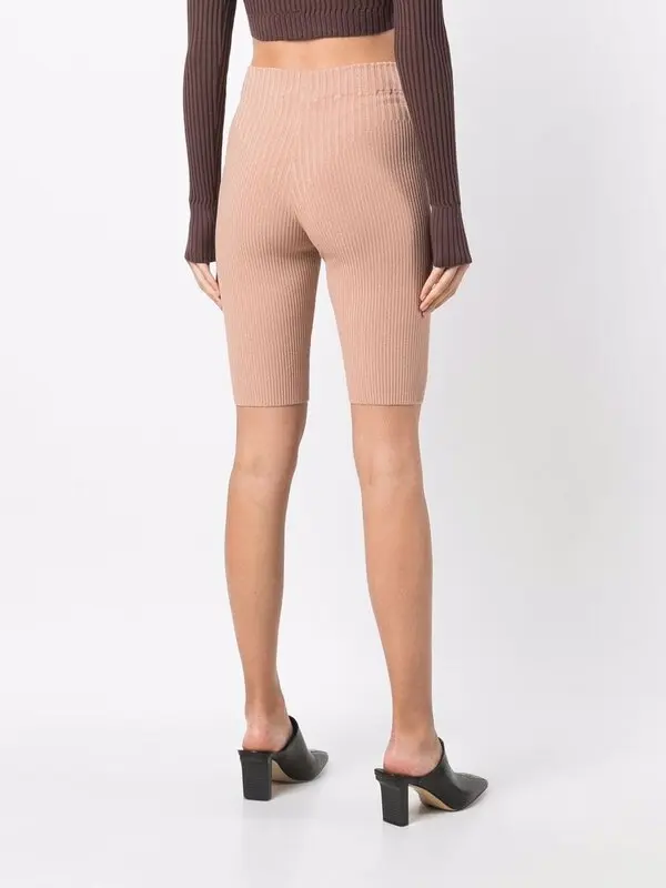 ANDREĀDAMO Ribbed Knit Cycling Shorts