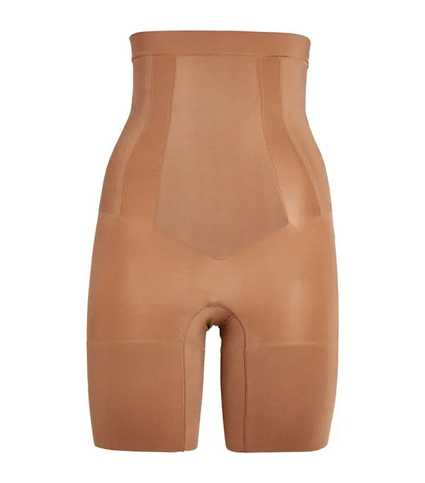 Spanx Sculpt Oncore High-waist Mid-thigh Shorts Firm Control - Brown