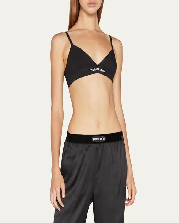 TOM FORD Contrast Logo-band Bra