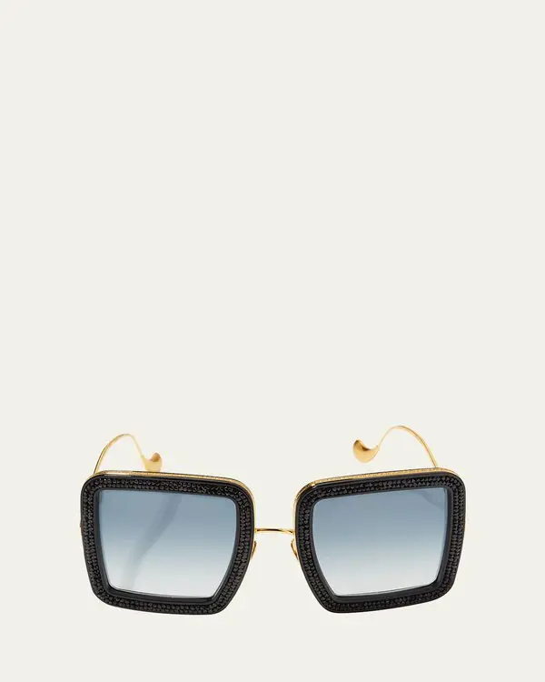 Anna-Karin Karlsson Beaming Sky Square Sunglasses - Black Crysta