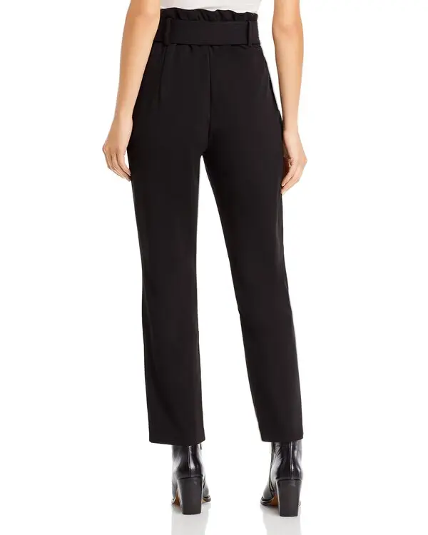 T Tahari Crepe Pleated Self-belted Pants