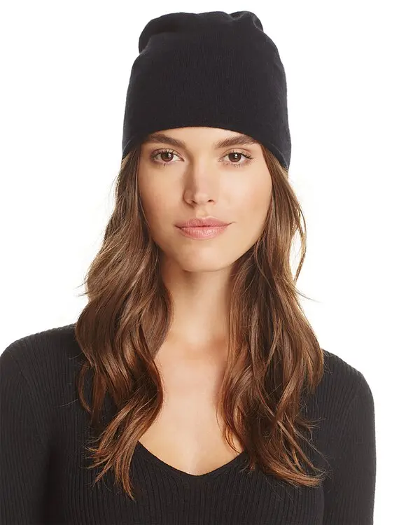 Bloomingdale'S C Angelina Cashmere Slouch Hat - Black