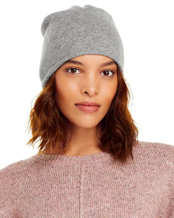 Bloomingdale'S C Angelina Cashmere Slouch Hat - Heather Gray