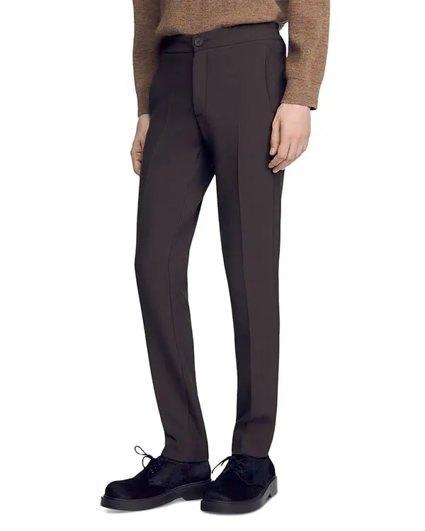 Sandro Jersey Pants - Dark Taupe