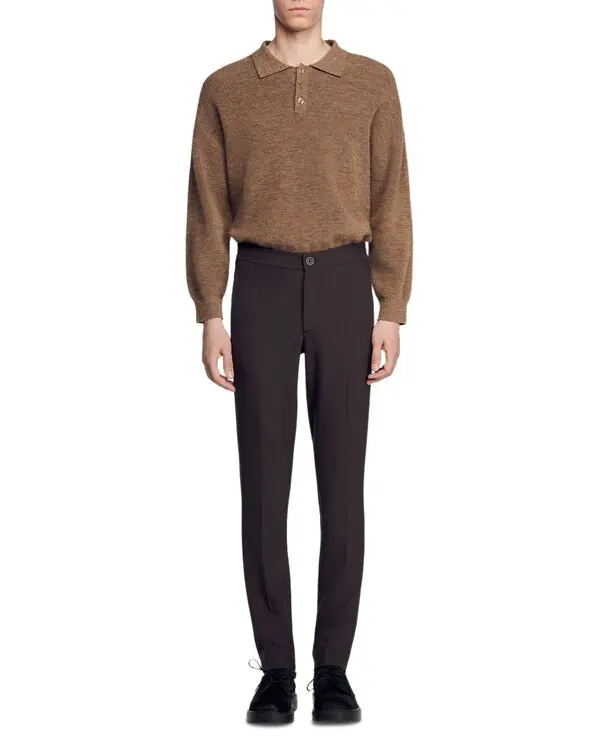 Sandro Jersey Pants - Dark Taupe