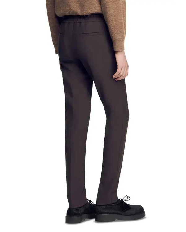 Sandro Jersey Pants - Dark Taupe