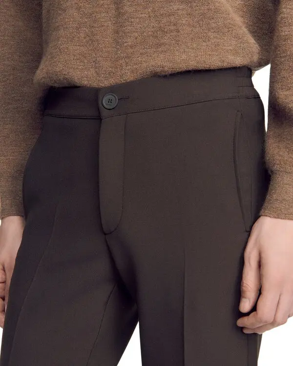 Sandro Jersey Pants - Dark Taupe