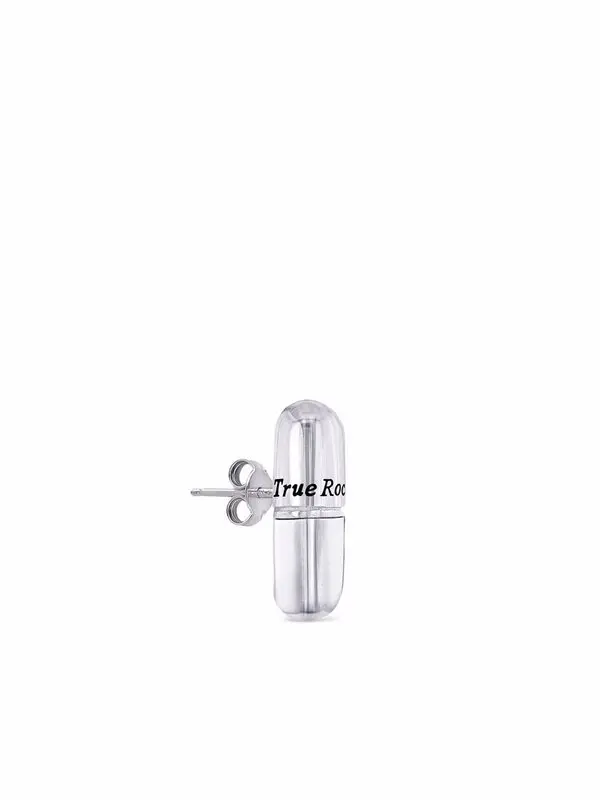 TRUE ROCKS Pill Stud Earring - Silver