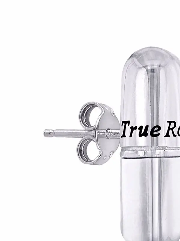 TRUE ROCKS Pill Stud Earring - Silver