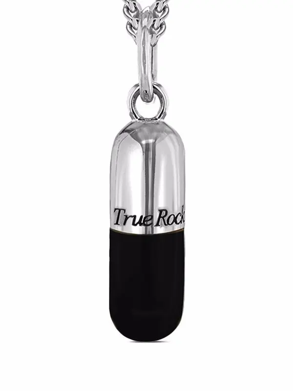 TRUE ROCKS Pill Pendant Necklace - Silver