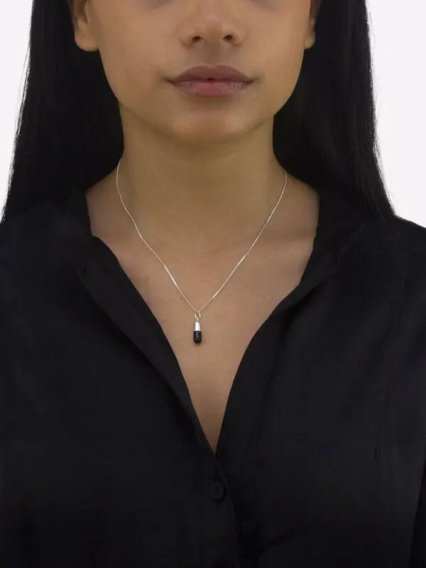 TRUE ROCKS Pill Pendant Necklace - Silver