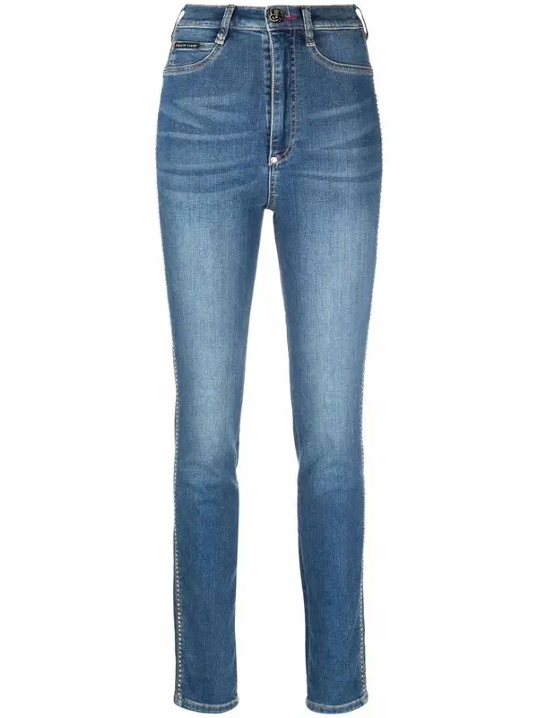 Philipp Plein Super-high Waisted Skinny Jeans - Blue