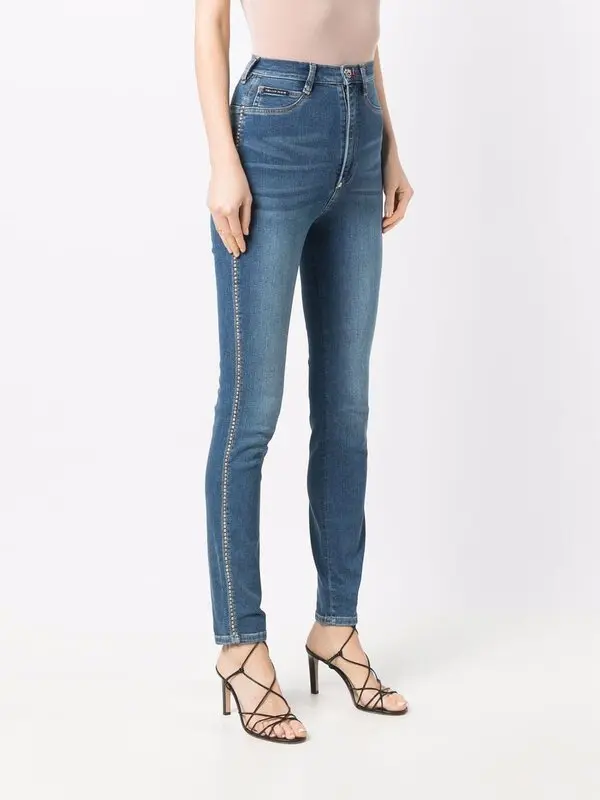 Philipp Plein Super-high Waisted Skinny Jeans - Blue