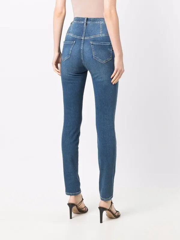 Philipp Plein Super-high Waisted Skinny Jeans - Blue