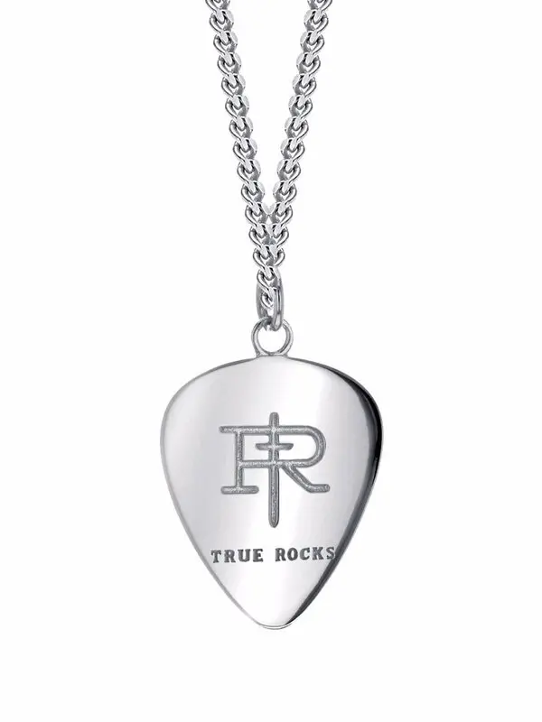 TRUE ROCKS Mini Plectrum Necklace - Silver