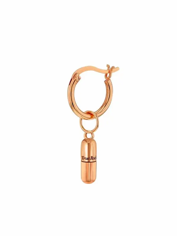 TRUE ROCKS Mini Pill Hoop Earring - Pink