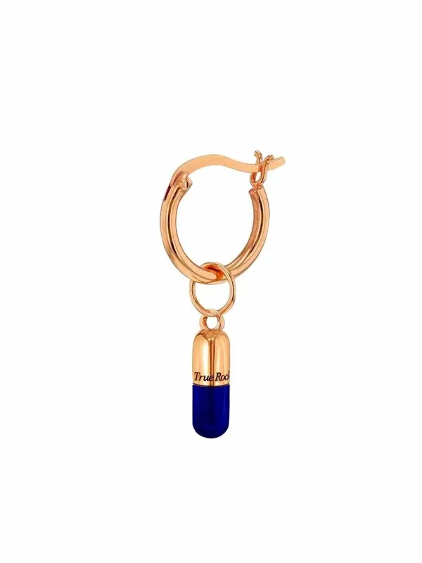 TRUE ROCKS Mini Pill Hoop Earring - Pink