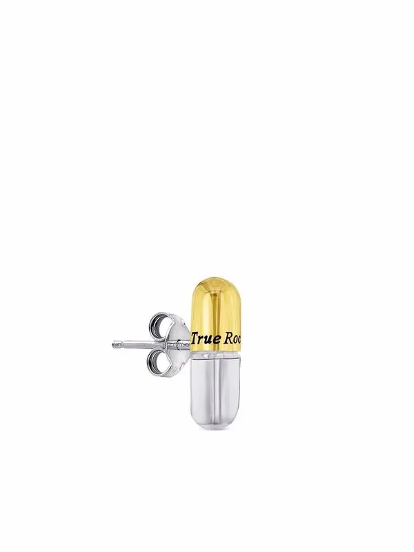 TRUE ROCKS Pill Stud Earring - Silver
