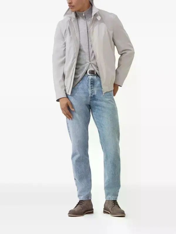 Brunello Cucinelli Zip-up Cashmere-silk Jumper - Grey