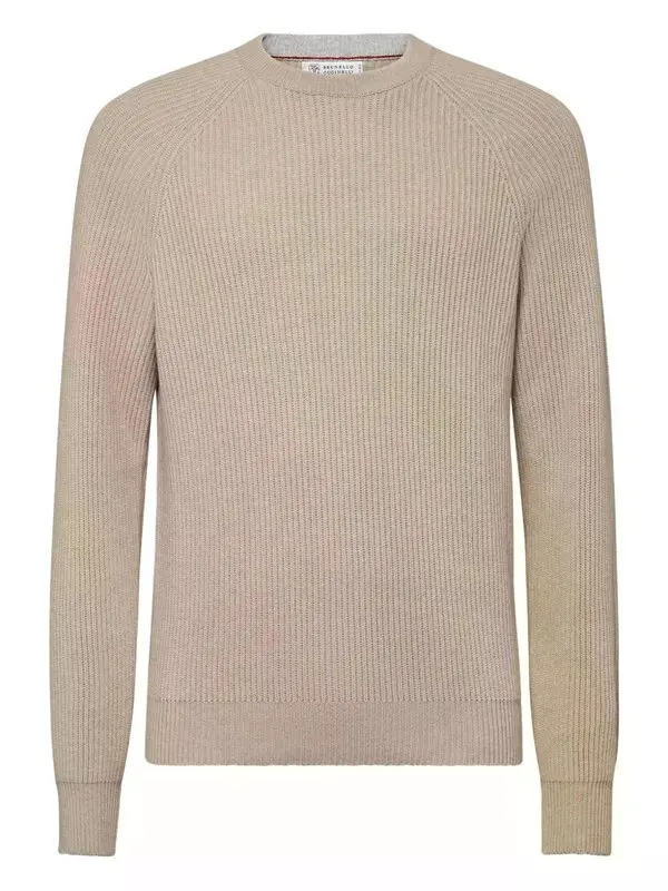 Brunello Cucinelli Ribbed-knit Cashmere Jumper - Neutrals