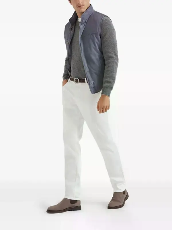 Brunello Cucinelli Ribbed-knit Cashmere Jumper - Grey