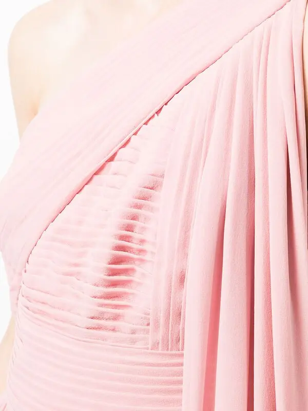 Elie Saab Asymmetric Flowing Side-sash Silk Gown