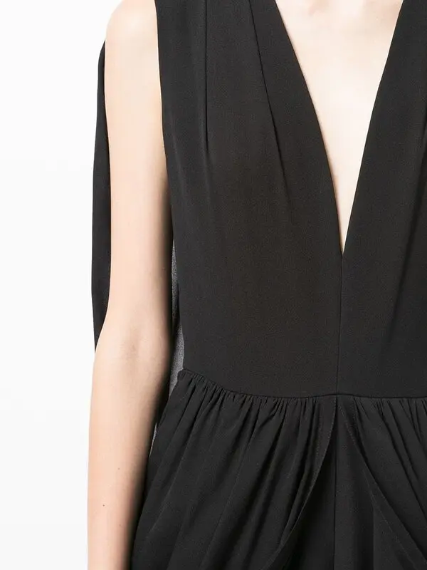 Elie Saab V-plunge Cape Jumpsuit