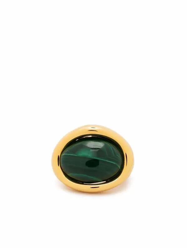 Charlotte Chesnais Neo Turtle Malachite Earcuff - Black