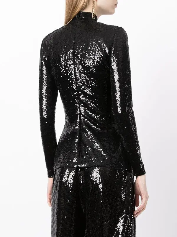 Ralph Lauren Sequin-embellished Long-sleeve Top