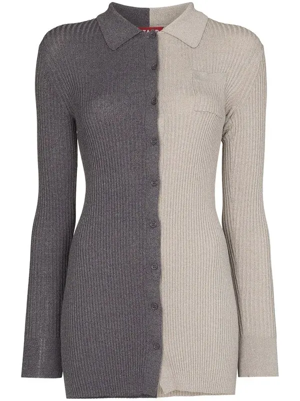 Staud Milton Two-tone Cardigan
