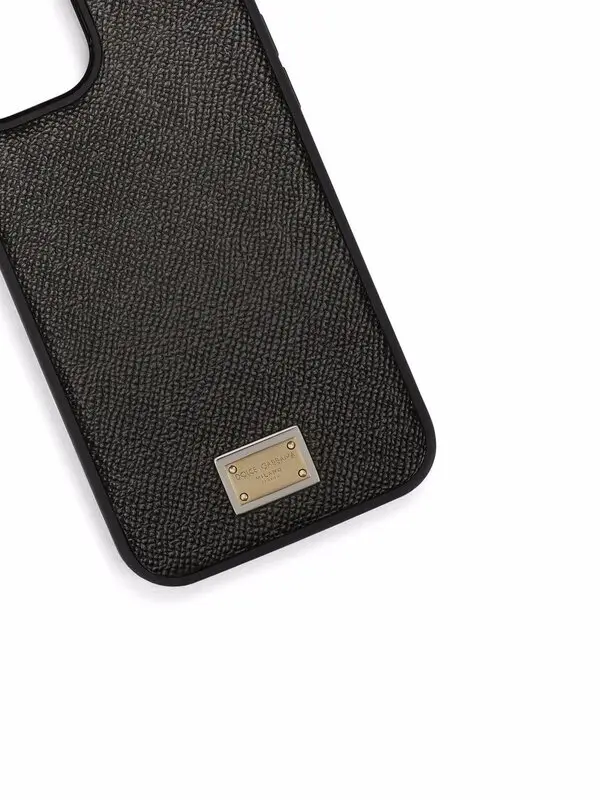 Dolce & Gabbana Logo Plate Calfskin Iphone 12 Pro Case