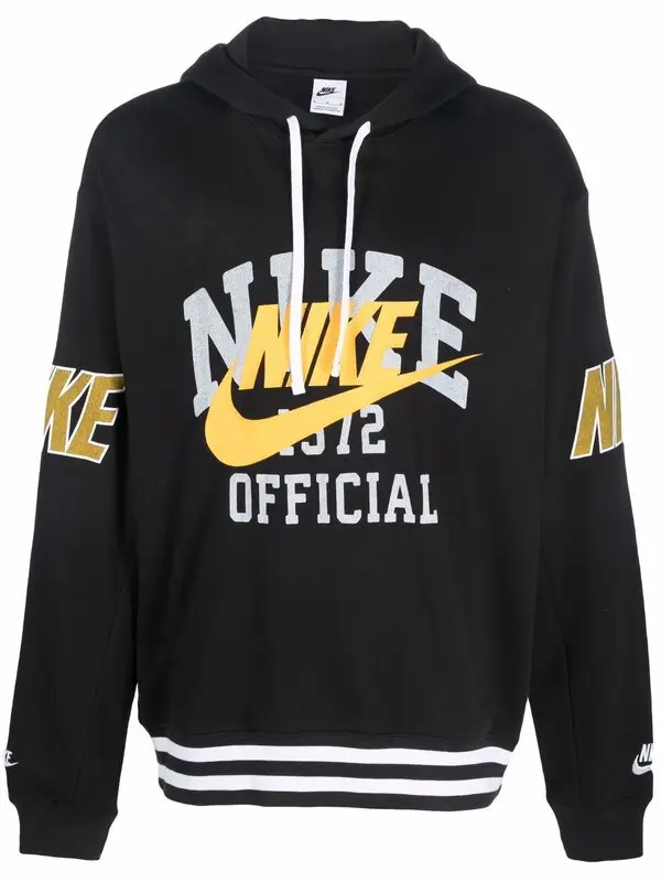 Nike Logo-print Hoodie - Black