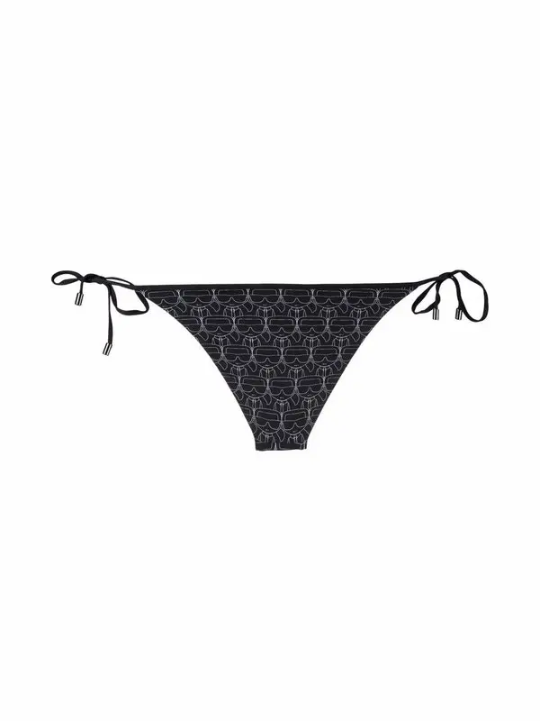 Karl Lagerfeld Monogram-pattern Side-tie Bikini Briefs