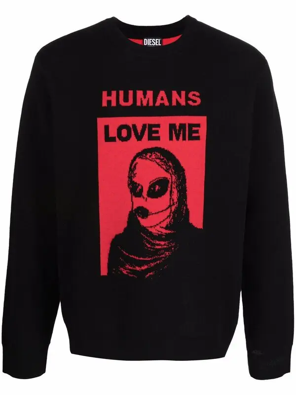 DIESEL® Alien Intarsia-knit Jumper