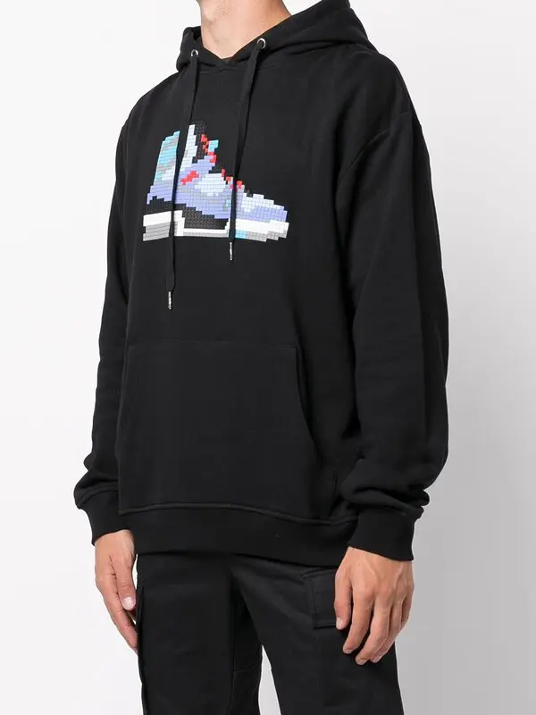 MOSTLY HEARD RARELY SEEN 8-BIT 508 Hi-top Printed Hoodie - Black