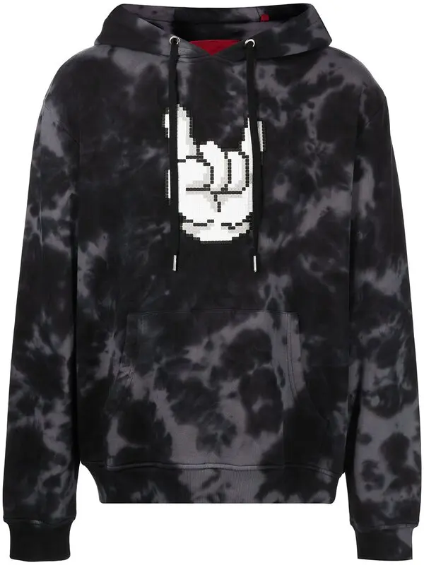 MOSTLY HEARD RARELY SEEN Rock On-print Cotton Hoodie - Black