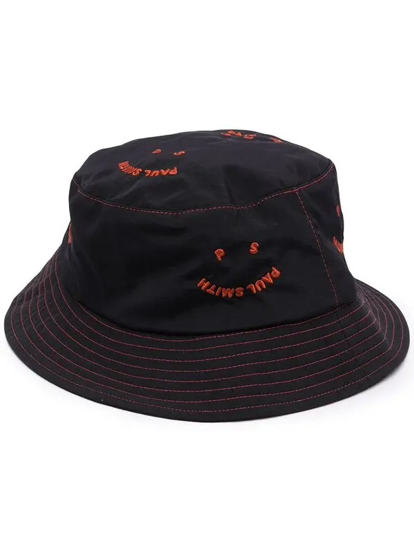 Paul Smith Embroidered Logo Bucket Hat - Black