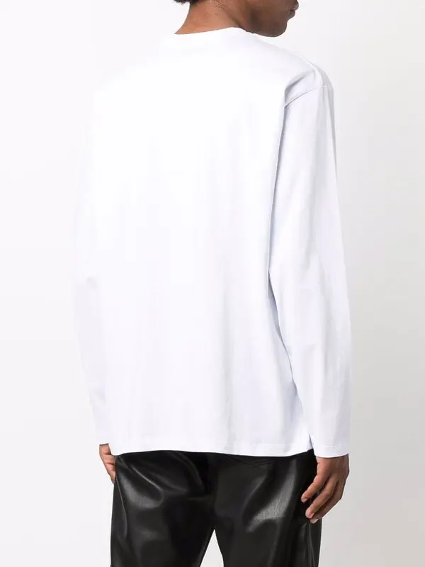 MSGM Logo-print Longsleeved T-shirt - White