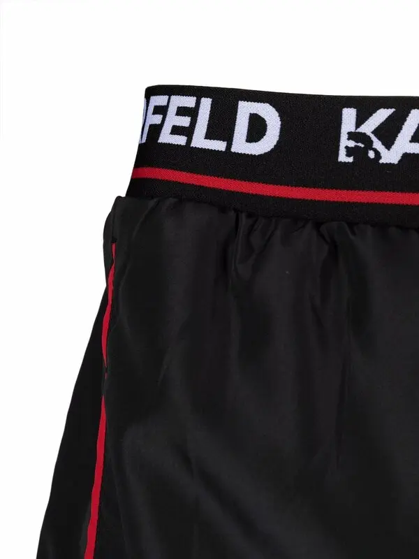 Karl Lagerfeld Logo-tape Side-stripe Swim Shorts