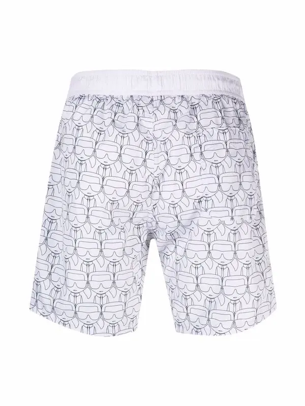 Karl Lagerfeld Monogram Swim Shorts