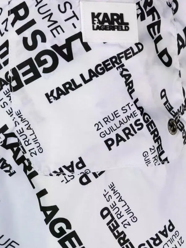 Karl Lagerfeld Logo-print Swim Shorts - White