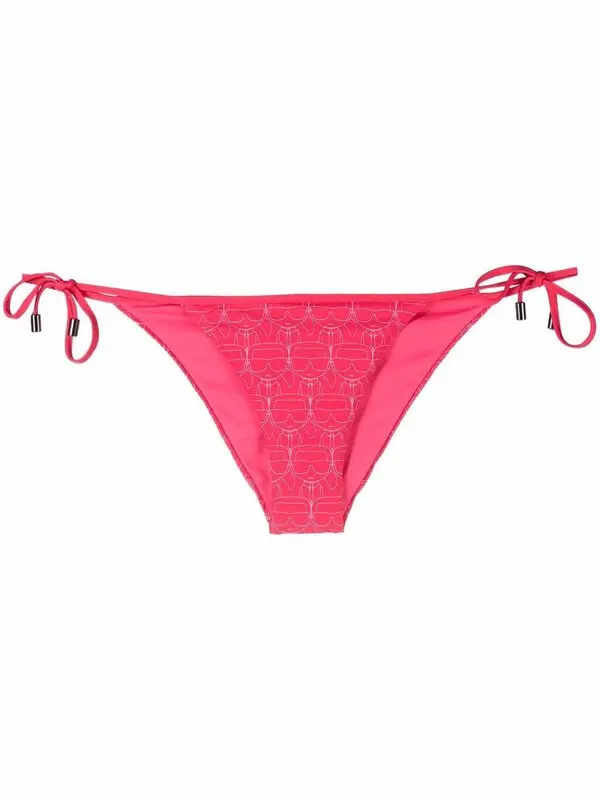 Karl Lagerfeld Triangle Bikini Bottoms - Pink