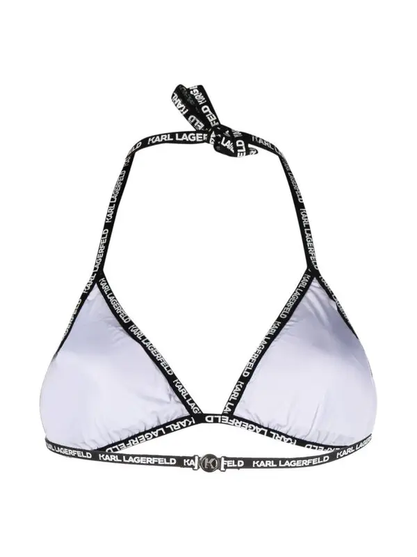 Karl Lagerfeld Logo Waist Triangle Bikini Bottoms