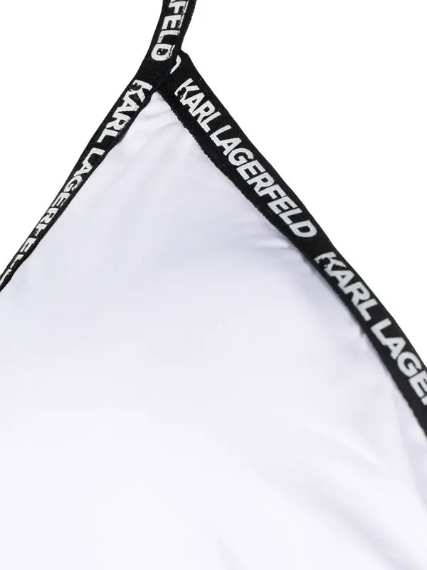 Karl Lagerfeld Logo Waist Triangle Bikini Bottoms