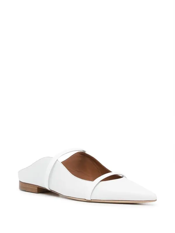 MALONE SOULIERS Top Strap Mules - White