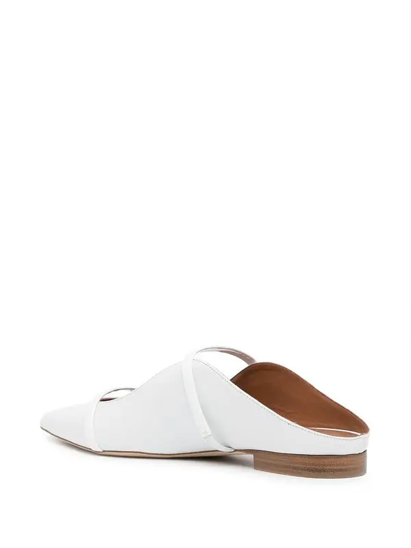MALONE SOULIERS Top Strap Mules - White